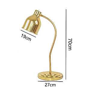 Food Service Restaurant Retractable Heat Lamp, Freestanding Heat Food Warmer Lamp, Buffet Server Plate Warmer Lamp Food Warmer Lamp Universal Tube Can Be Bent at Will,Brown