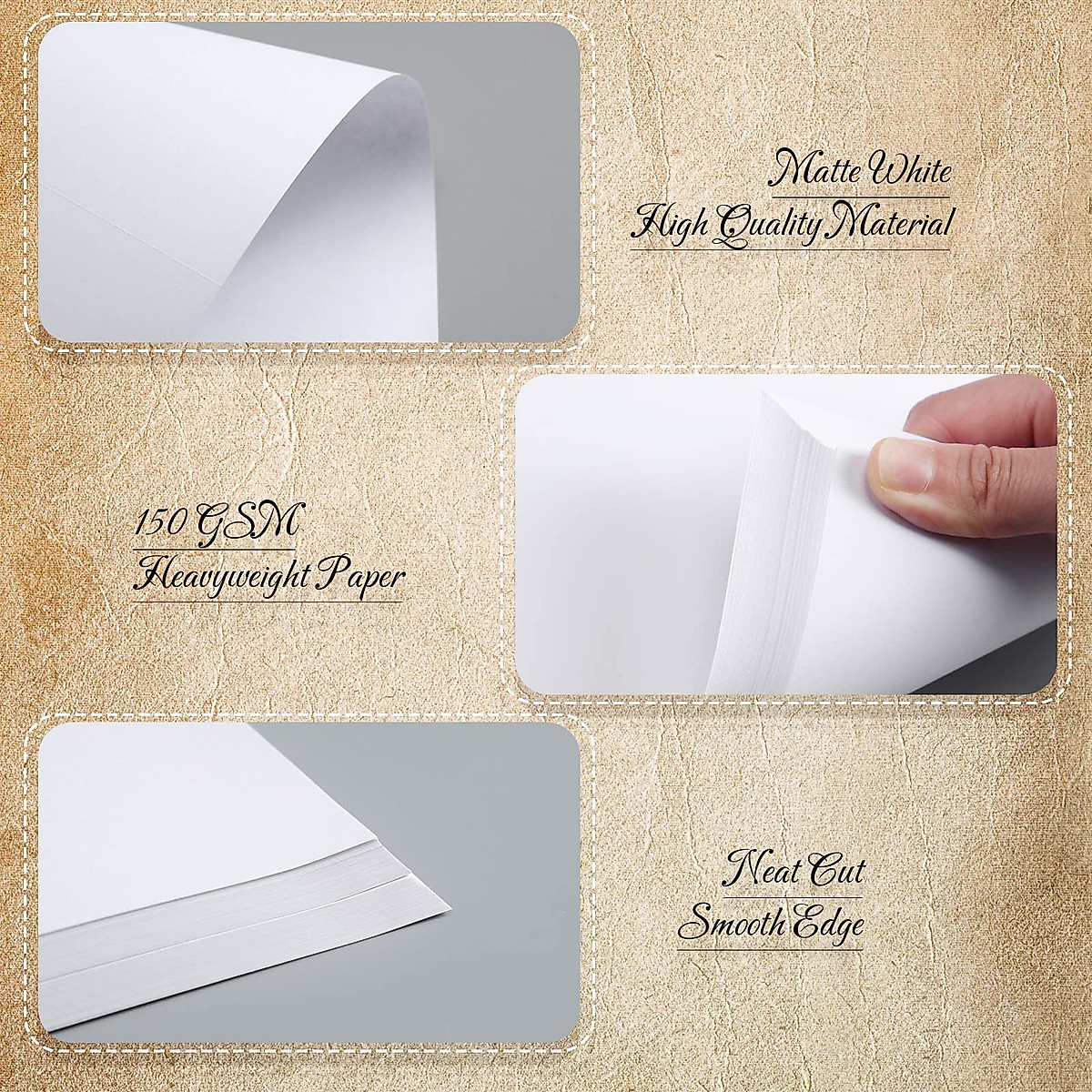 1000 Sheets Perforated Paper for Statements Invoices Gift Certificates Coupons 8-1/2" x 11" Letter Size Perforated Paper 20 lb 75 GSM 2 Horizontal Perfs 3 2/3" and 7 1/3" from Bottom