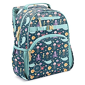 Simple Modern Toddler Backpack for School Girls | Kindergarten Elementary Kids Backpack | Fletcher Collection | Kids - Medium (15" tall) | Under the Sea