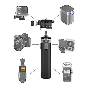 Portable Desktop Mini Tripod, Professional Mini Tripod with Panoramic Ball Head for Action Sports Camera Mirrorless Camera