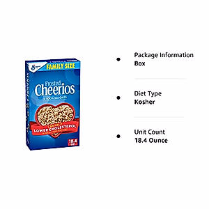 Frosted Cheerios, Heart Healthy Cereal, Family Size, 18.4 OZ