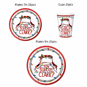 You Serious Clark Party Supplies Set Plates Cups, Funny Christmas Plates Cups, Funny Christmas Party Decorations, Christmas Vacation Party Decorations, National Christmas Holiday Party Decorations