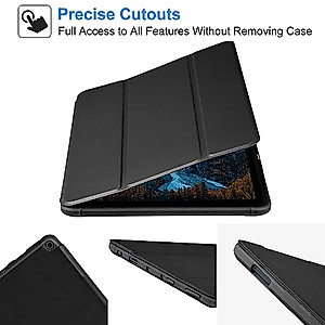 Case for All-New Amazon Kindle Fire HD 10 Tablet & Fire HD 10 Plus Case(11th Generation, 2021 Release) 10.1" -Trifold Stand Cover Ultra Lightweight Slim Shell Stand Cover Auto Wake/Sleep (Black)