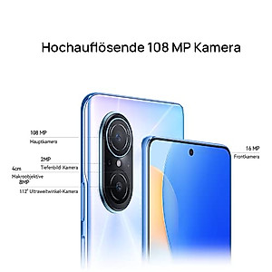 HUAWEI nova 9 SE Dual-SIM 128GB ROM + 8GB RAM (GSM Only | No CDMA) Factory Unlocked 4G/LTE Smartphone (Crystal Blue) - International Version