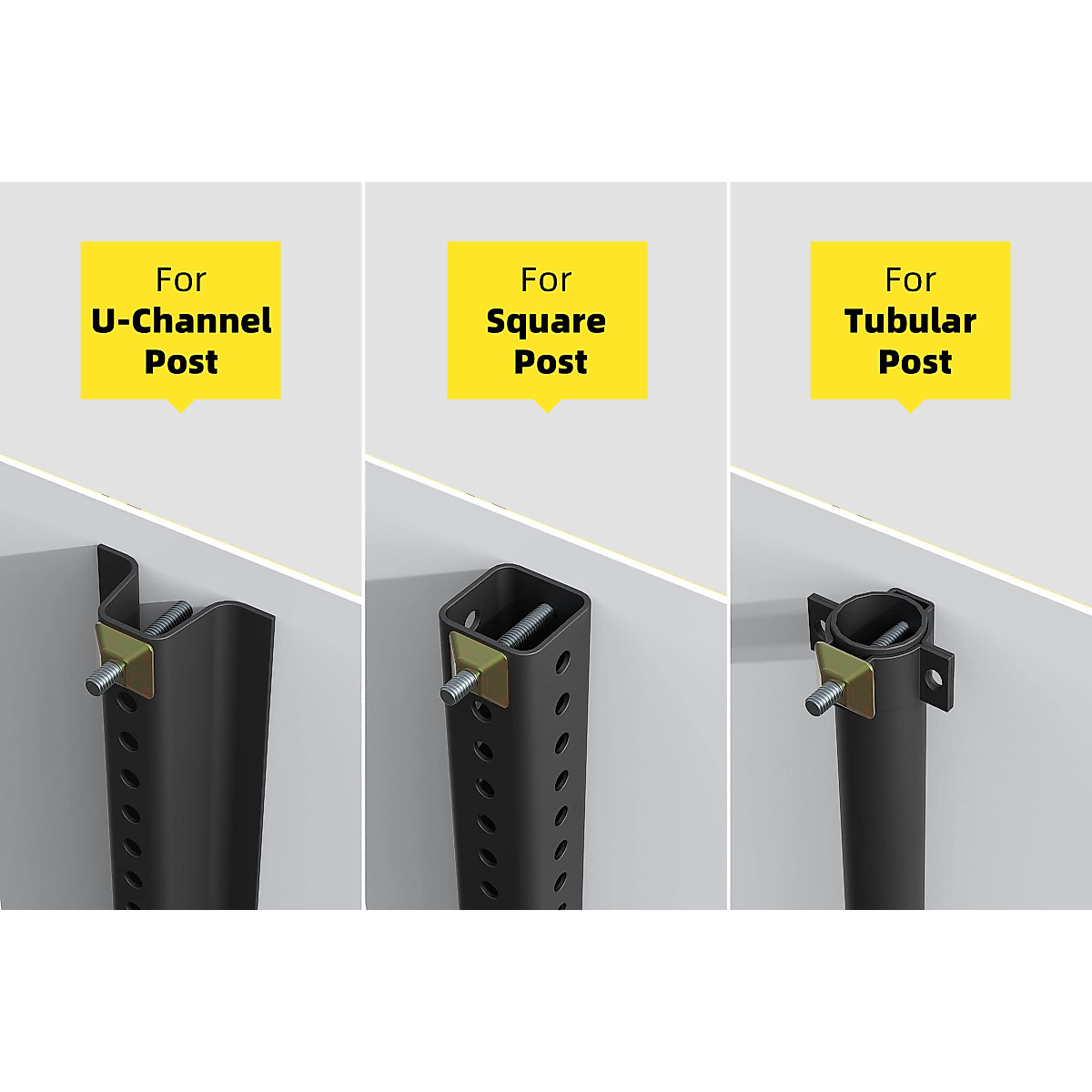 4 PCS Anti-Theft Post Attachment Kit Sign Mounting Hardware for U Channel Post, Sign Post Mounting Bolts and Nuts,2.5" Bolt