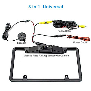 Sonew Car Backup Camera, Full Front Car Video Recorder Reverse Camera Kit with 2LED, Easy Installation, Waterproof