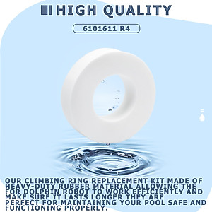 Honkador Climbing Rings for Dolphin Robotic Pool Cleaner Replacement 6101611-4R Dolphin Compatible M200, M400, M500, and DX3/DX4/DX6 and More 4 Pack