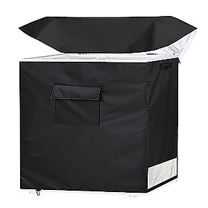 YANGSHILEI Chest Freezer Cover Deep Freezer Covers for Outside 7.0 Cubic Feet Freezer，Top with Zipper to Open Waterproof and UV protection Extend their Service Life (38"W×23"D×34"H)
