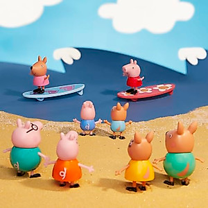 Peppa Pig Peppa Visits Australia Campervan Vehicle Preschool Toy with Rolling Wheels; Includes 8 Figures, 4 Accessories, for Ages 3 and Up (Amazon Exclusive)