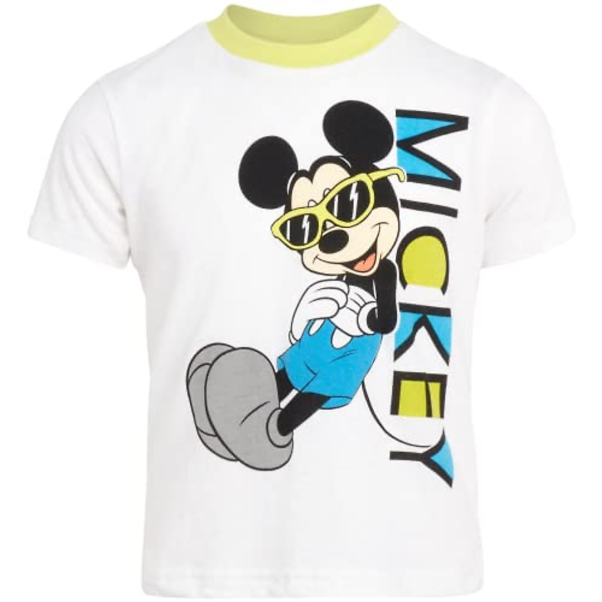 Disney Baby Boys Short Set - 2 Piece T-Shirt and Shorts - Mickey Mouse, Toy Story, Winnie the Pooh Youth Clothing Set (2T-7), Size 3T, Mickey Sunglasses