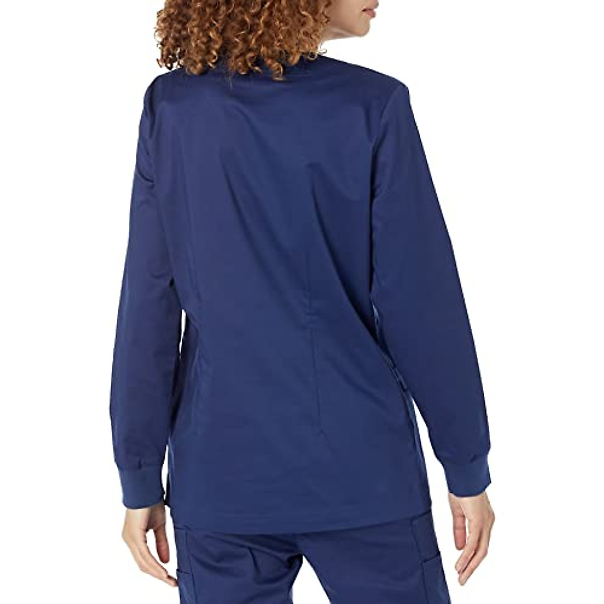 Amazon Essentials Women's Scrub Snap Jacket (Available in Plus Size), Dark Blue, XX-Large