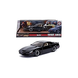 Jada Toys Knight Rider K.I.T.T. 1982 Pontiac Firebird DIE-CAST Car with Light Up Feature, 1: 24 Scale Vehicle, Black