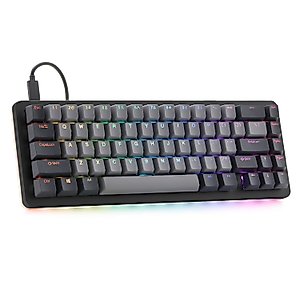 Drop ALT Mechanical Keyboard — 65% (67 Key) Gaming Keyboard, Hot-Swap Switches, Programmable Macros, RGB LED Backlighting, USB-C, Doubleshot PBT, Aluminum Frame (Kaihua Box White, Black)