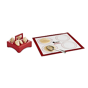 Helen's Asian Kitchen Fortune Cookie Making Kit, 4-Piece Set, Red