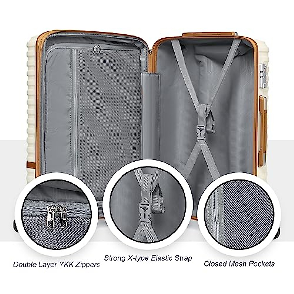 Joyway Carry On Luggage 20 Inch Expandable Suitcase with Spinner Wheel, 3 Piece Hard Shell Luggage Set with TSA Lock