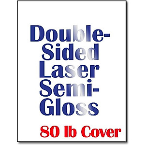 Cardstock - 80lb Double-Sided Laser Semi-Gloss - 250 Sheets