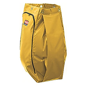 Rubbermaid Commercial Products High-Capacity Cleaning/Utility Cart Bag, 34-Gallon, Yellow, Compatible with Rubbermaid Cleaning Carts