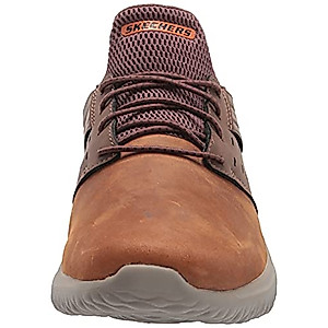 Skechers USA Men's Men's Delson 3.0-Ezra Leather Bungee Lace Slip On Sneaker, CDB, 11 X-Wide