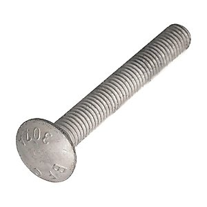 3/8"-16 x 4 Hot Dipped Galvanized Carriage Bolt, Quantity 50 - by Fastener Depot, LLC