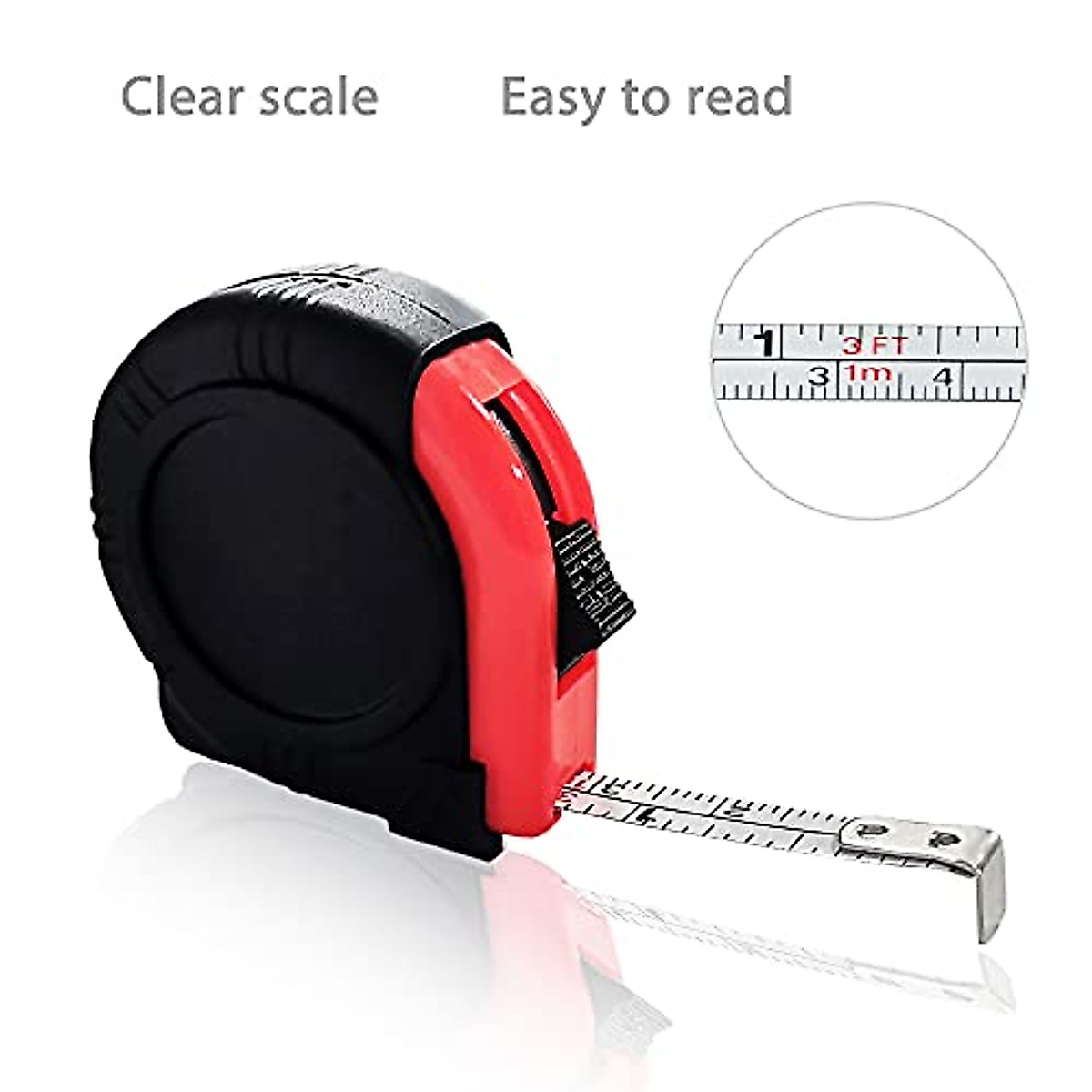 4 Pack 100cm/3ft Retractable Tape Measure,Metric/Inch Accurate Keychain Tape Measure,Kids Tape Measure,Locking Small Measuring Tape with Autowind Measurement Tape for Body Measuring