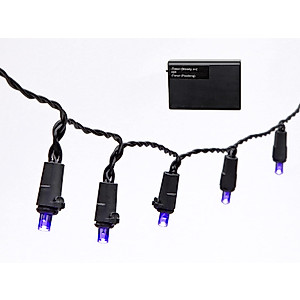 2 Packs of DecoBrite Purple 8ft (2.4m) 20 ct Battery Operated Halloween String Lights with Timer Indoor Outdoor Two Mode Functions on Black Wire for Small Spaces Wreath Room Window Decorations