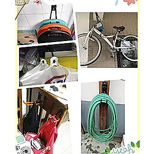 AKDXM AKDXMMultifunction Hanger Hose Butler, Garden Hose Holder Wall-Mounted,Super Load-Bearing,Non-Slip Protective Cover on The Bottom,Rust Proof Wrought Iron,B