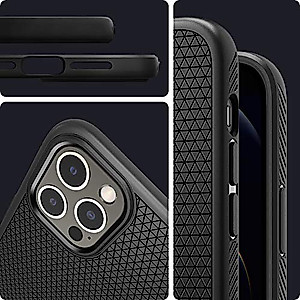 Spigen Liquid Air Armor Designed for iPhone 12 Pro Max Case (2020) - Matte Black