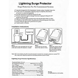 Pro-Grade Surge Suppressor for Use with All Inground Dog Fence and Wireless Dog Fence Systems - Universally Compatible…