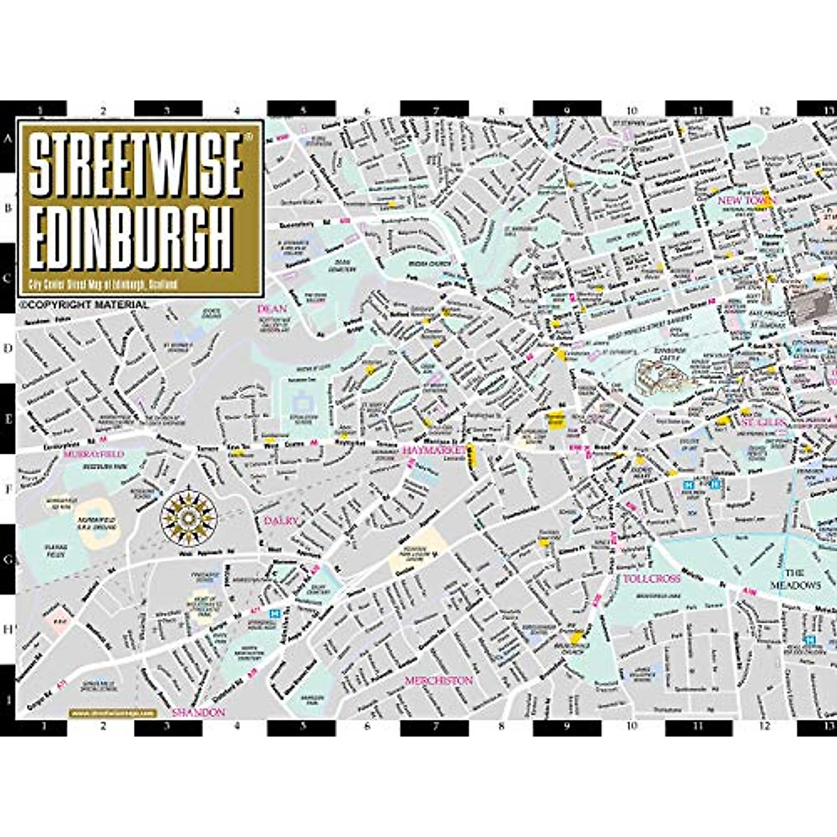 Streetwise Edinburgh Map - Laminated City Center Street Map of Edinburgh, Scotland (Michelin Streetwise Maps)
