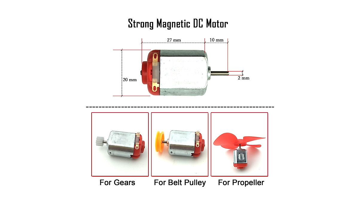 10pcs High-Speed DC Motor Kit for Toys – 25000 RPM