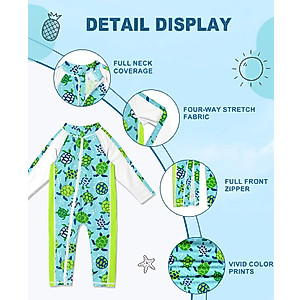 BesserBay Baby Girls Cute Tortoise Blue Swimwear One Piece Uv Protection Rashguard 6-12 Months