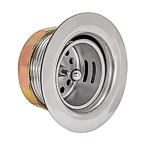 EZ-Flo 2-1/2 Inch Removable Kitchen Sink Strainer Drain Standard Shank Junior Duo with Die Cast Nut, Stainless Steel, 1-7/8 Inch to 2-1/4 Inch Opening, 30035