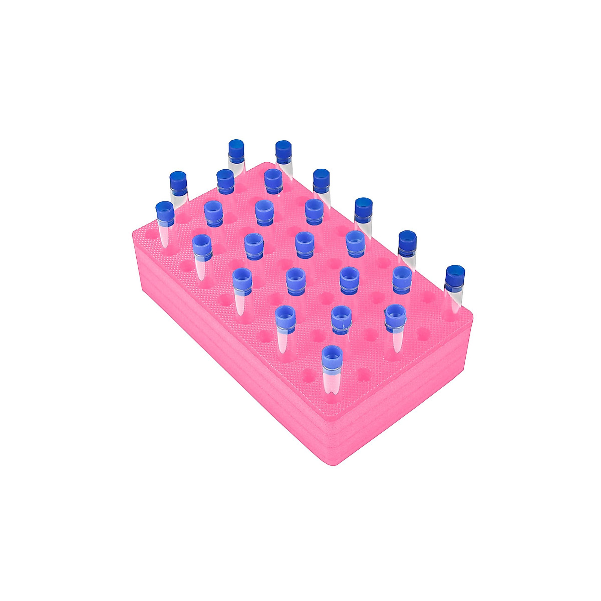 Polar Whale 10 Test Tube Racks Pink Foam Storage Rack Organizer Stand Transport Holds 50 Tubes Each Fits up to 12mm Diameter Tubes