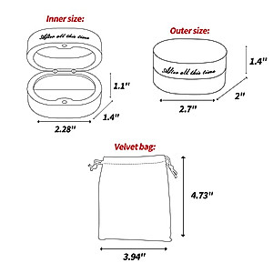 FunisFun Engagement Ring Box, Ring Bearer Box for Two Rings, Small Wooden Ring Box for Proposal/Wedding/Ceremony/Birthday/Gift, the Witness of Love (Walnut)