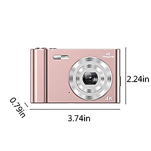 Digital Camera for Photography, 4K Compact Point and Shoot Camera for Kids Portable Video Camera with 32Gb Sd Card 16X Digital Zoom for Teens Students Boys Girls Gifts