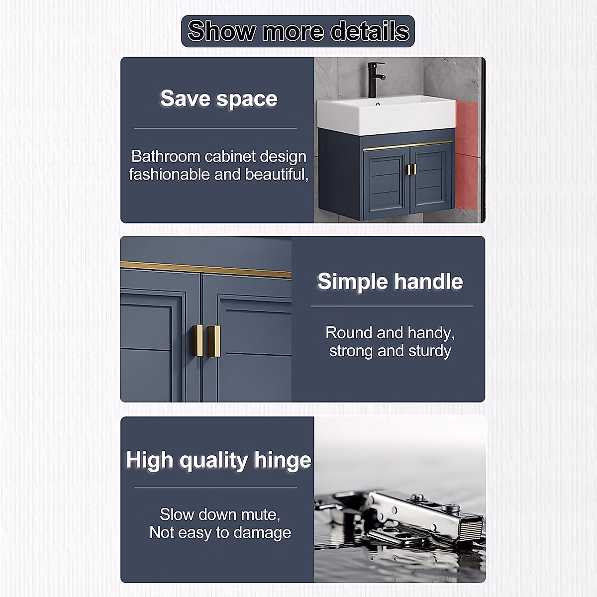 Vessel Sink Rectangular, Ceramic Vessel Sinks for Bathrooms, Modern Pianted Wall Mounted Vessel Sink Cabinet Set, Bathroom Ceramic Washbasin and Faucet Combo, for Small Space ( Size : 33*29cm/12.9*11.