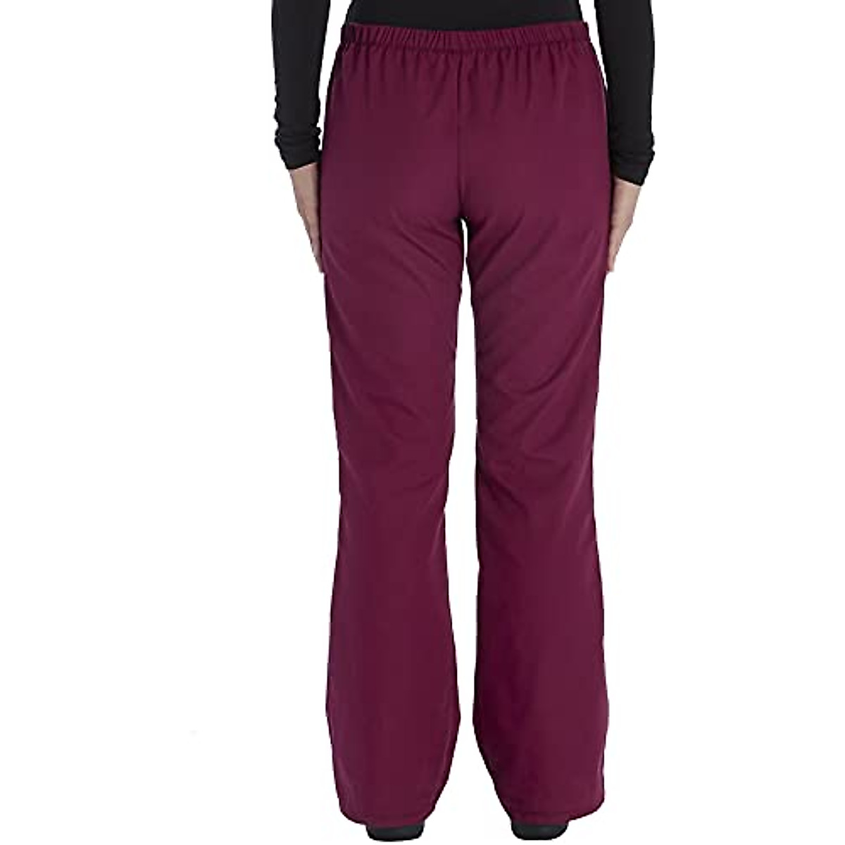 Vital Threads Womens Scrubs Set V-Neck Top & Drawstring Pant, VT513C, S, Wine