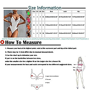 Nadition One Piece Swimsuit Women Women's Bikini Swimsuits Sexy Plain V-Neck Beach Swimwear Bikinisfor Women,Green,S