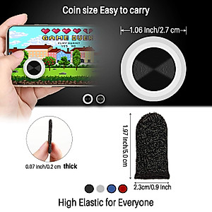 Weewooday 16 Pieces Phone Game Joystick Kits, 4 Touch Screen Game Control Joypad and 12 Gaming Finger Sleeve, Mobile Game Controller with Anti-Sweat Thumb Sleeves for Phones Tablets