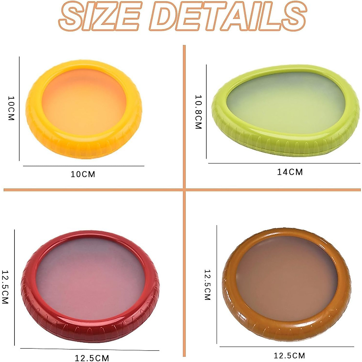 MONEBI 2024 New Silicone Fruit Storage Box, 4 Pack Fruit and Vegetable Anti-Oxidation Storage Box, Silicone Fruit Storage Containers For Fridge, Reusable Food Saver for Avocado Tomato Onion Lemon