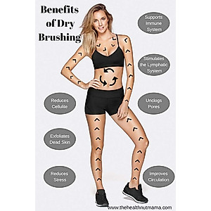 The Original Made in Germany: Large Energy/Ionic Dry Body and Massage Brush with fine Bronze Bristles, Creates rejuvenating, Energizing Oxygen on Your Skin, Body Brush, Exfoliating with Leather Strip