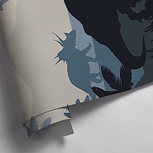 funlife Large Fabric Wall Decal Peel and Stick, Nordic Style Original Hand Drawn Dinosaur Wall Mural Wallpaper Wall Sticker for Kids Room Living Room Playroom, 94.49" x 78.74"