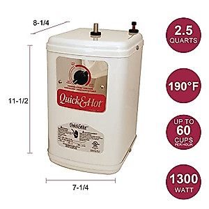 Westbrass D2051HFP-07 Hot Water Dispenser, 10", Satin Nickel