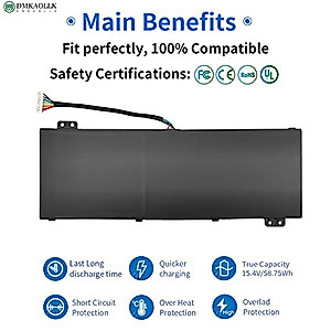 AP18E7M AP18E8M Battery for Acer Predator Helios 300 PH315-52 PH315-53 PH317-53 Predator Triton 300 PT315-51 Nitro 5 AN517-52 AN517-51 AN515-54 AN515-43 AN515-44 Nitro 7 AN715-51 Aspire 7 A715-74G