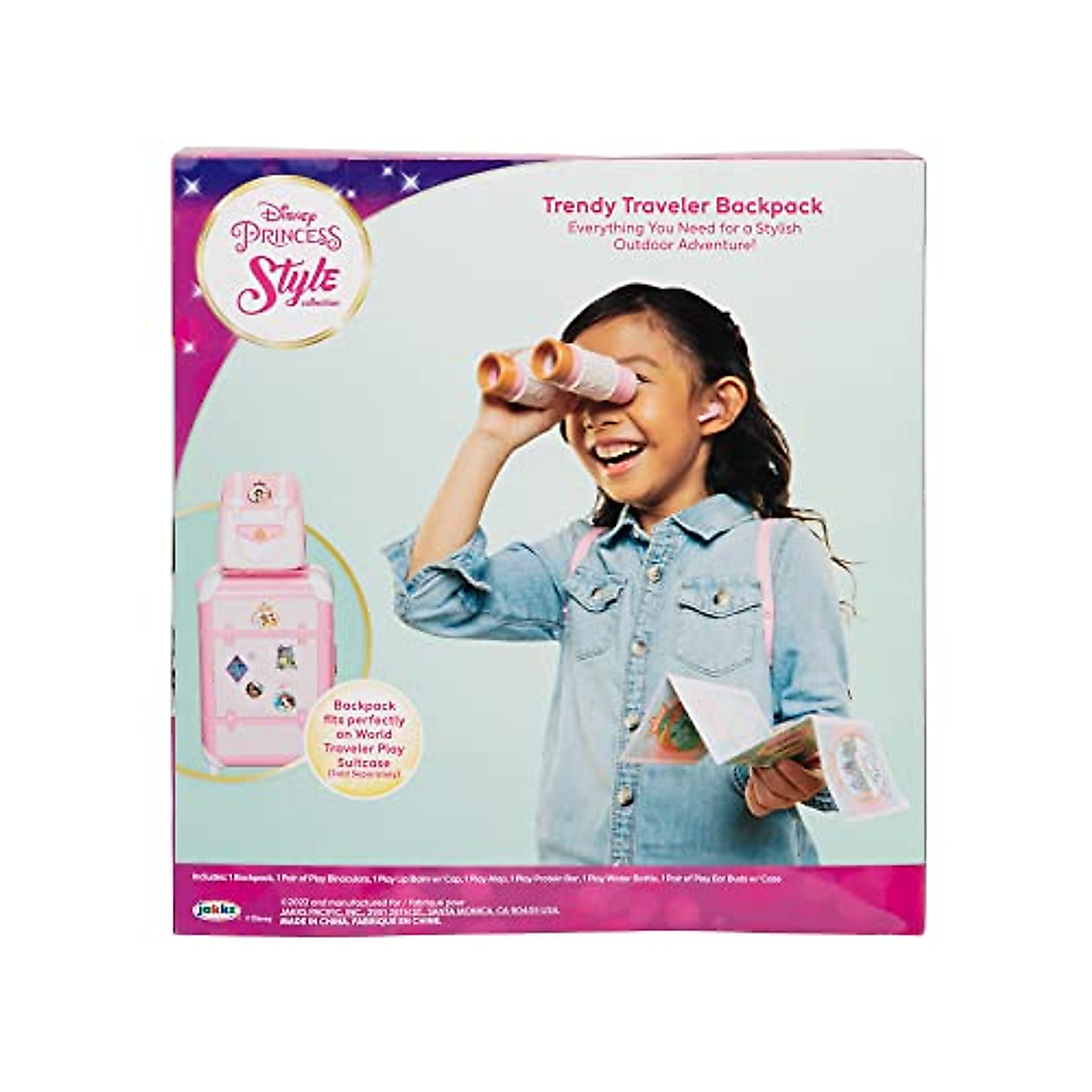 Disney Princess Style Collection Travel Backpack Role Play Toy, Ready for a Trendy Stylish Outdoor Adventure!