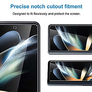LYWHL [2-Pack for Samsung Galaxy Z Fold 4 Screen Protector, HD Clear Tempered Glass Protector Film for Galaxy Z Fold 4 5G 6.2 Inch, Anti Scratch Bubble Free Case Friendly Easy Install - Transparent