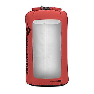 Sea to Summit View Dry Sack, See-Thru Dry Bag, 35 Liter, Red