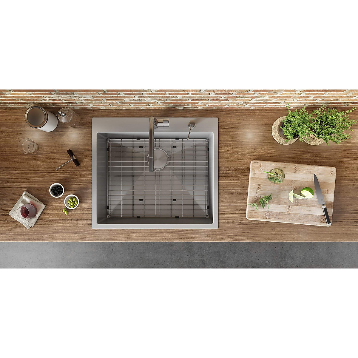 Ruvati 25-inch Drop-in Tight Radius Topmount 16 Gauge Stainless Steel Kitchen Sink Single Bowl - RVH8007