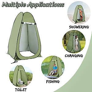 Pop Up Shower Tent – Instant Camping Privacy Shelter Changing Tent Quick Set Up in seconds – Outdoor Portable Shower Enclosure Toilet Tent – 47.2 x 47.2 x 74.8