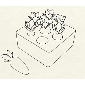 Ancaixin Montessori Toys for Babies 6-12 Months, Wooden Toys for 1 Year Old Boys and Girls, Educational Carrot Harvest Toy for Toddlers, Shape Sorting Matching Puzzle, Developmental Birthday Gifts